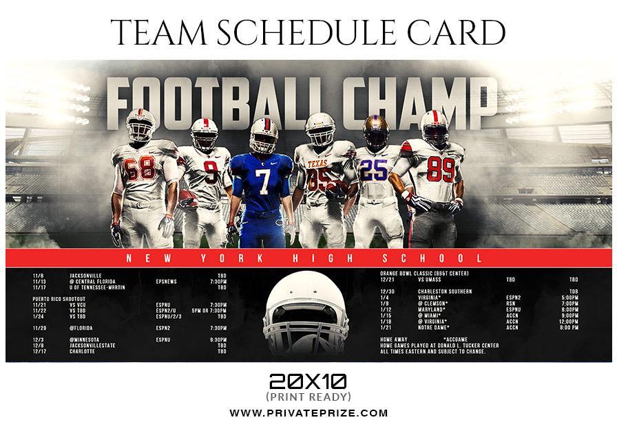Sports Team Program Template Amped Effects Game Schedule Poster Team